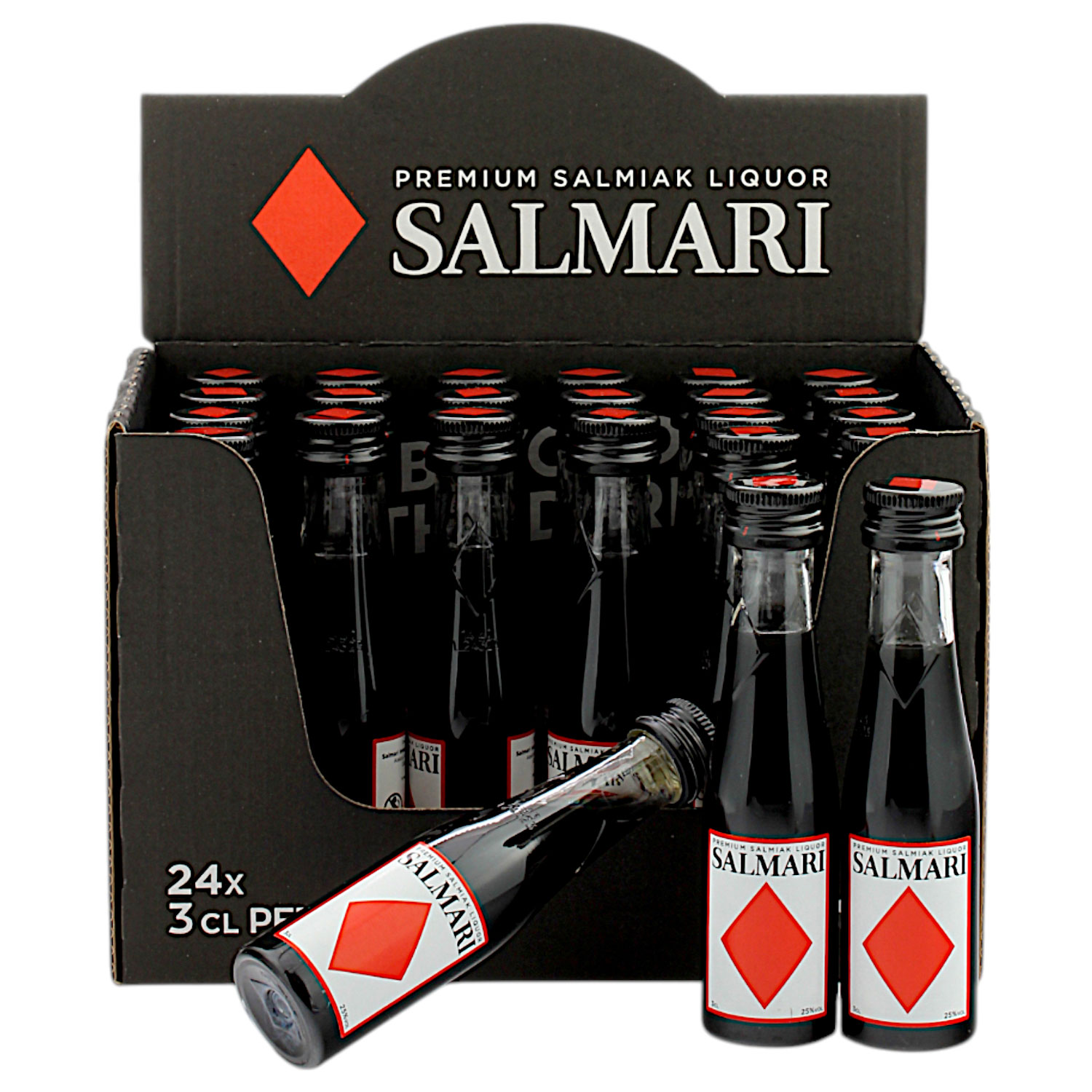 Salmari salmiak Lakritzlikör 25% vol 24 x 30ml | Andersson Import